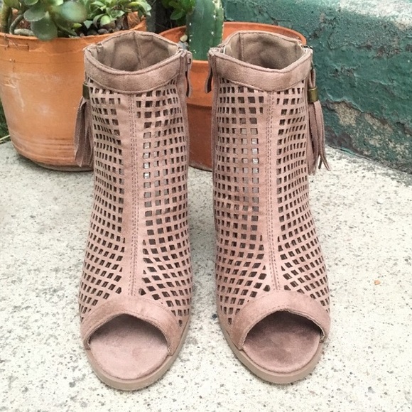 Shoes Cute Taupe Suede Tassel Ankle Boots Poshmark